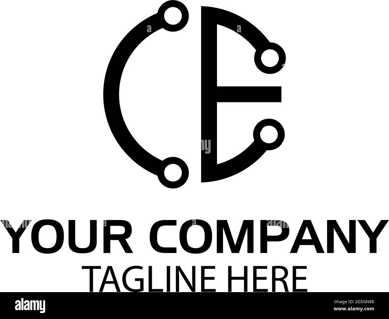 Letter CE, Logo Letter CE and chain. logo formed by chain Stock Vector ...