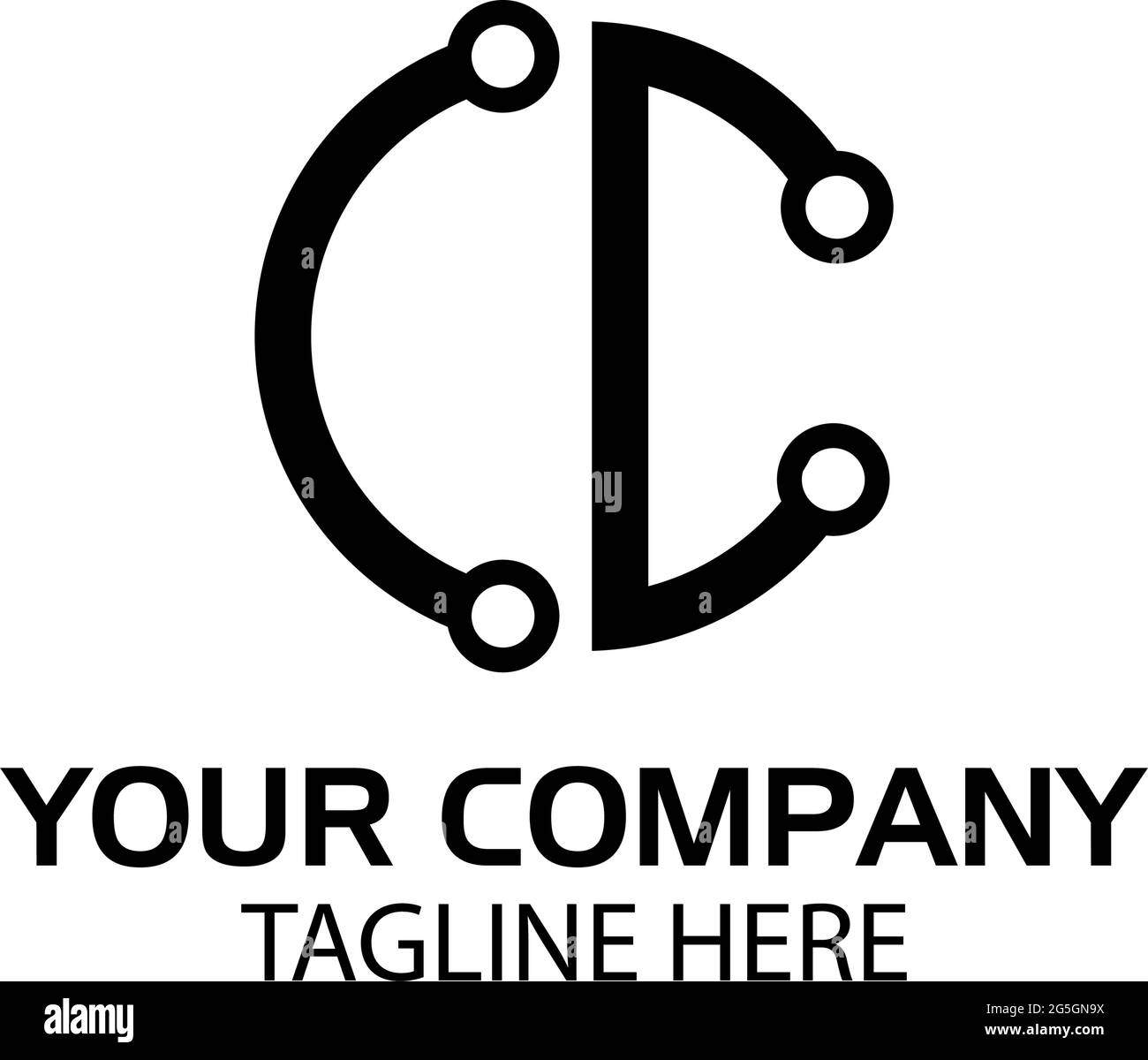 Letter CC, Logo Letter CC and chain. logo formed by chain Stock Vector ...