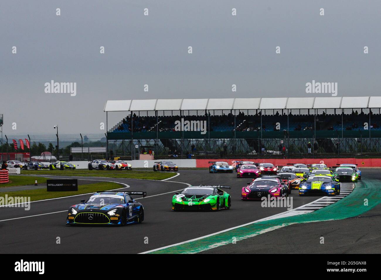 Silverstone, UK. 27th June, 2021. 2 Seas Motorsport (#14) Mercedes-AMG ...