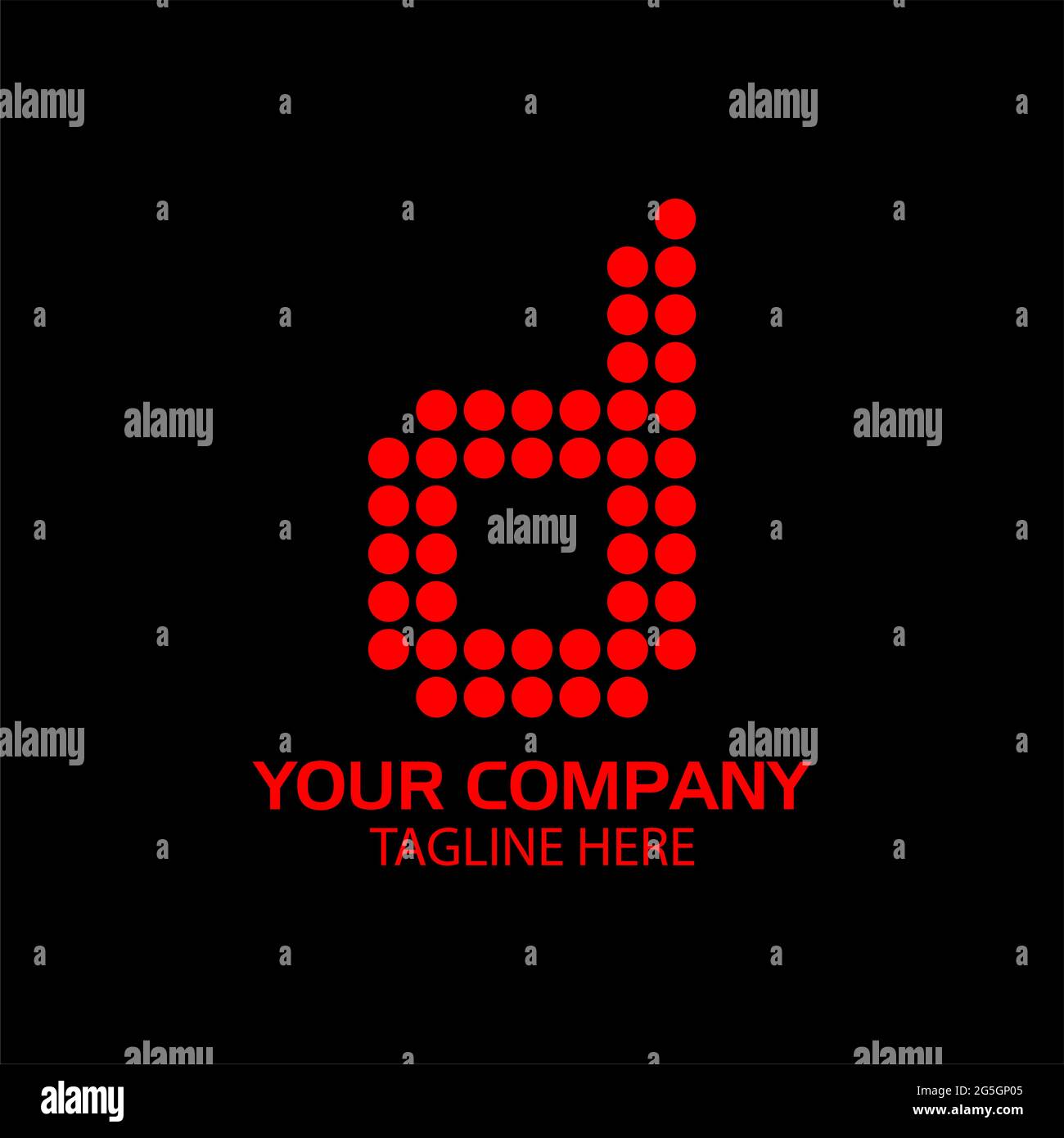 d logo template, d letter, Red logo design. vector Stock Vector Image ...