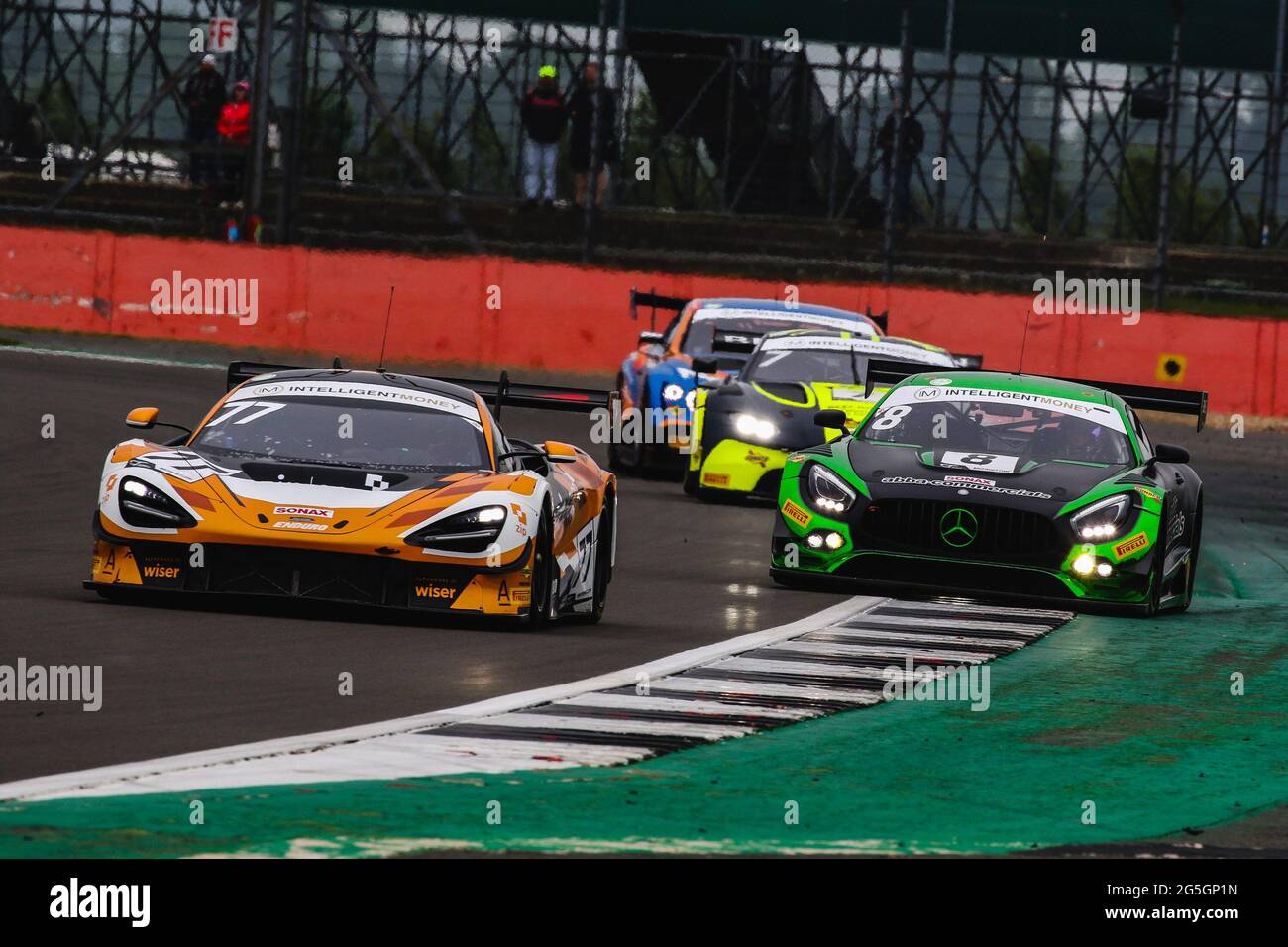 Silverstone, UK. 27th June, 2021. Enduro Motorsport (#77) McLaren 720S ...