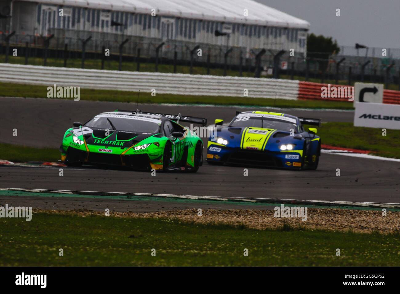Silverstone, UK. 27th June, 2021. Barwell Motorsport (#1) Lamborghini ...