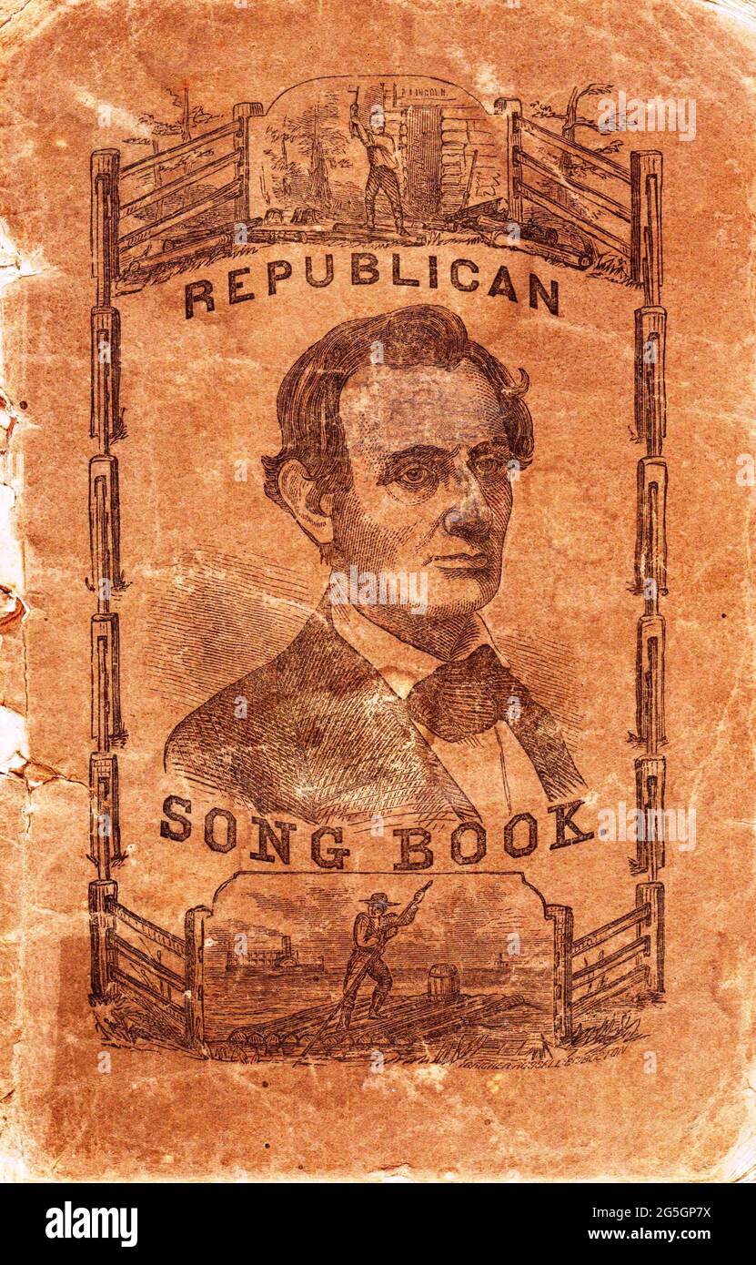 Republican Song Book, 1860 sheet music Stock Photo - Alamy
