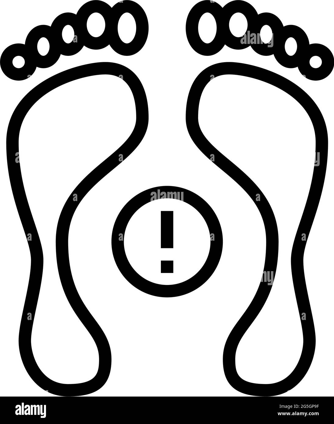 postural deformity feet line icon vector illustration Stock Vector ...