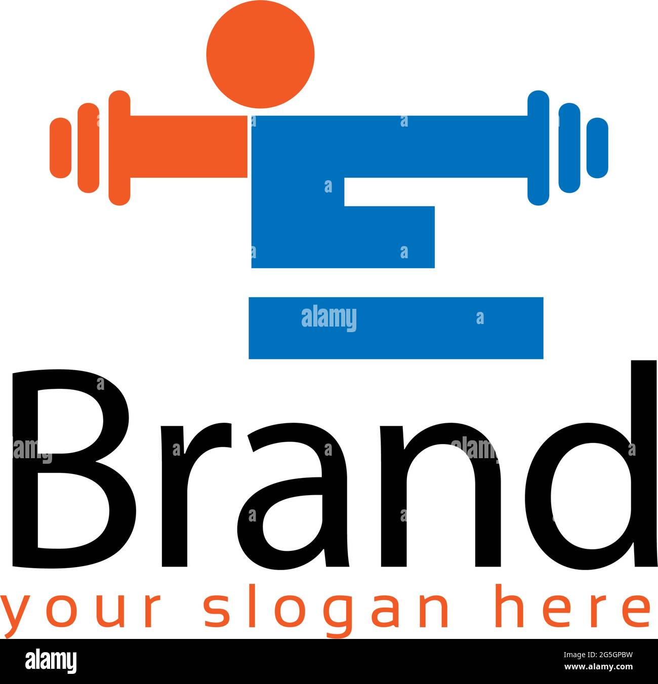 Weightlifter e stock logo template, flat designs Stock Vector Image ...