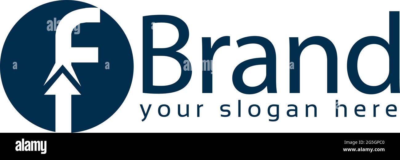 Letter f stock logo, f initial, flat designs. arrow up Stock Vector ...