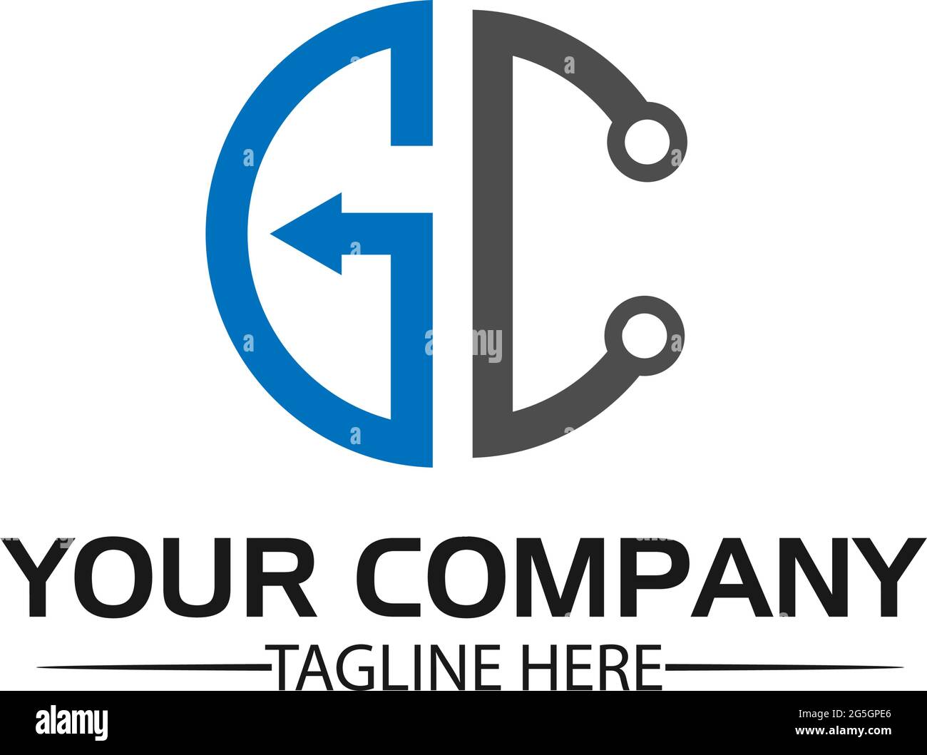 Letter gc, Logo Letter gc and chain. logo formed by chain Stock Vector ...