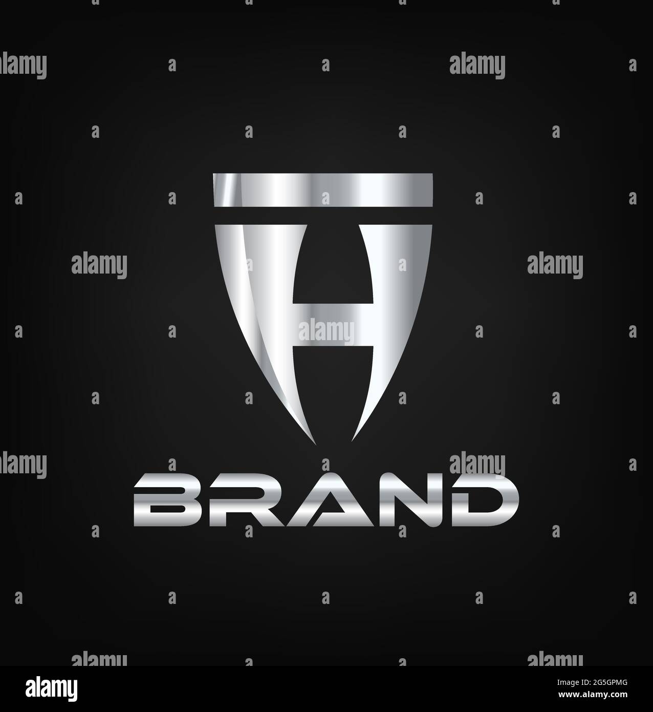 H shield logo template. Stock alphabet logo Stock Vector Image & Art ...