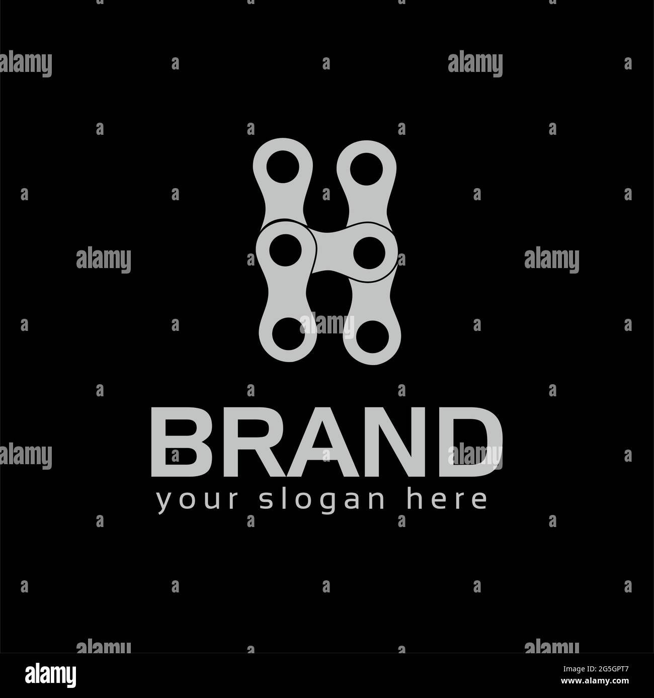 Letter h, Logo Letter h and chain. logo formed by chain Stock Vector ...