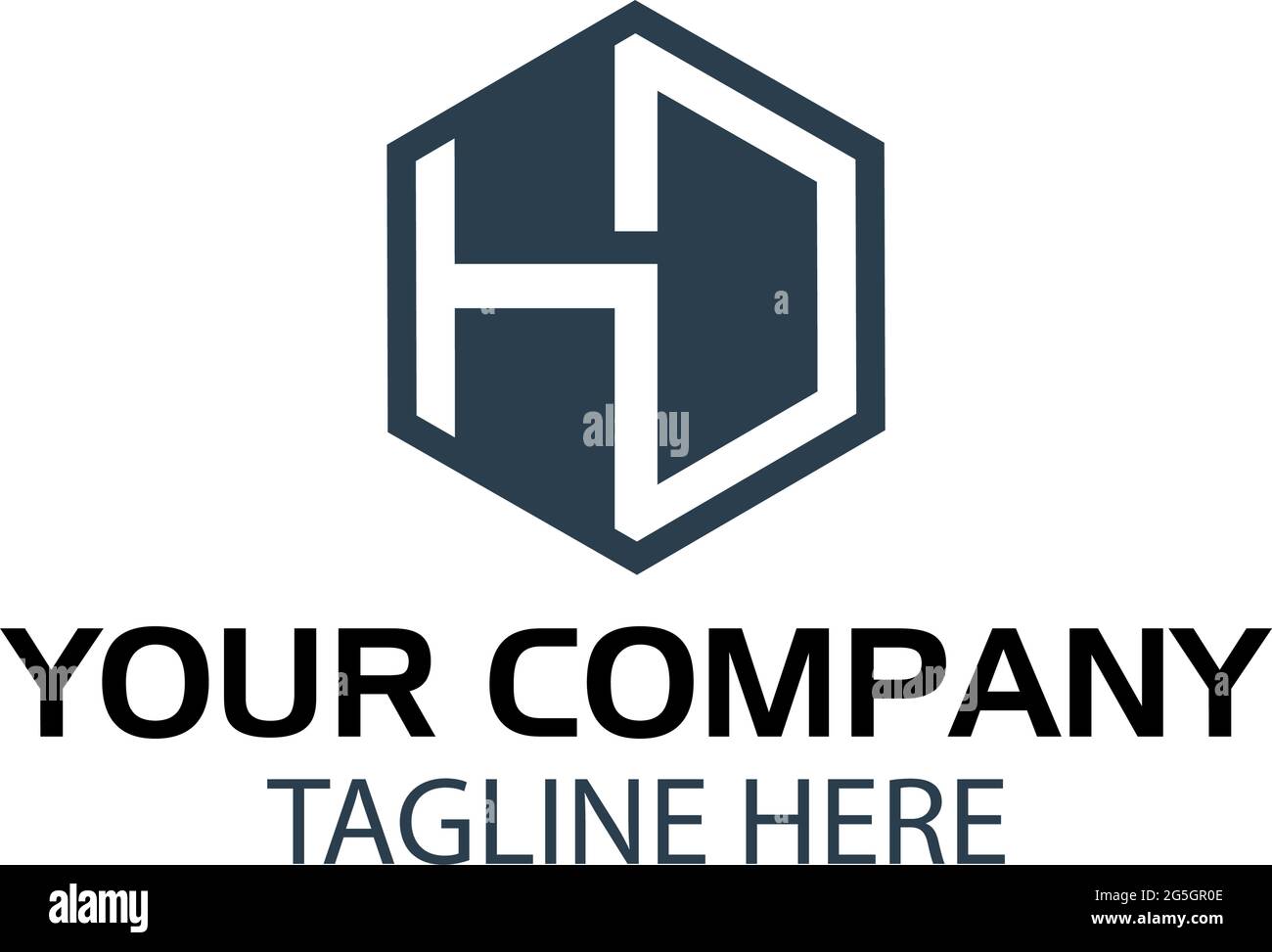 Letter hd stock logo, flat design. hd monogram Stock Vector Image & Art ...
