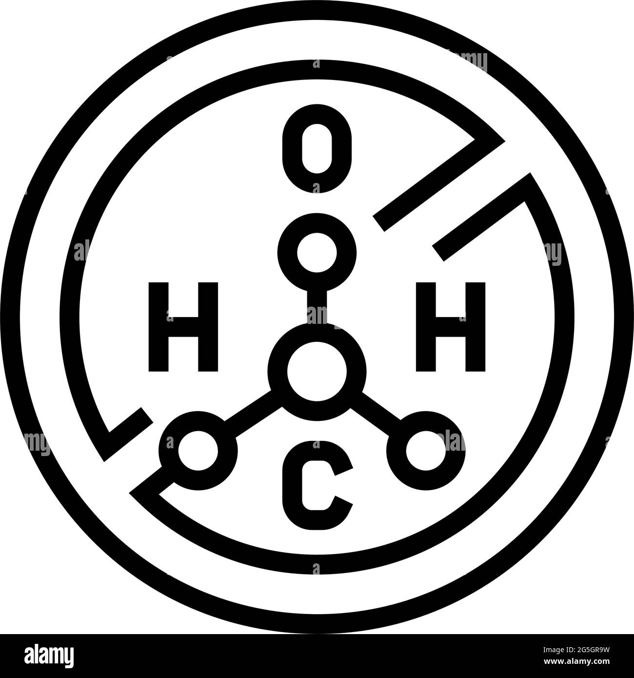 hydrogen peroxide free keratin line icon vector illustration Stock ...