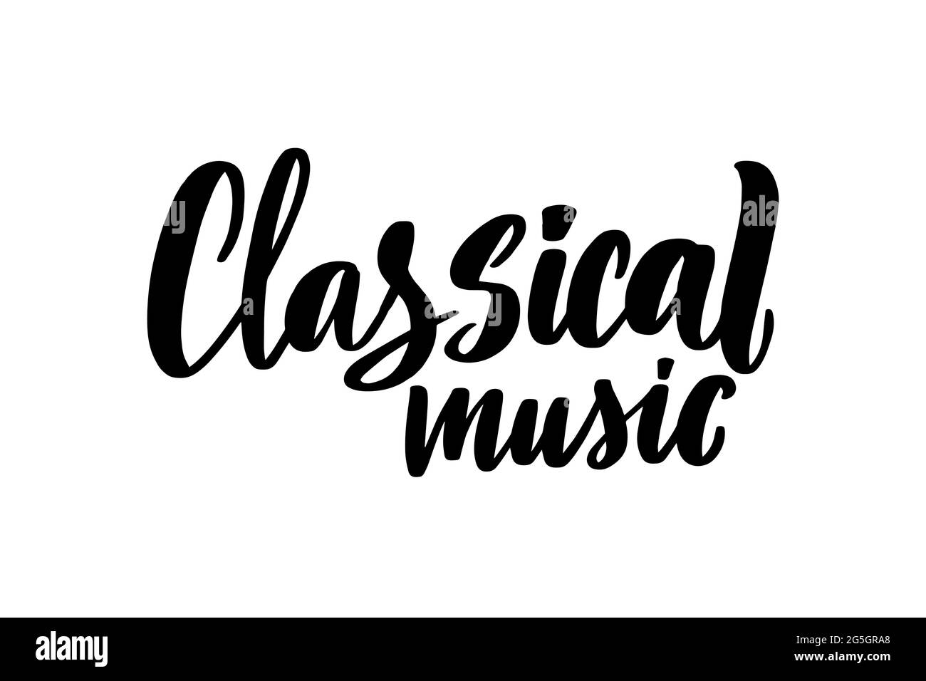 Classical music lettering. Handwritten stock typography Vector Stock ...