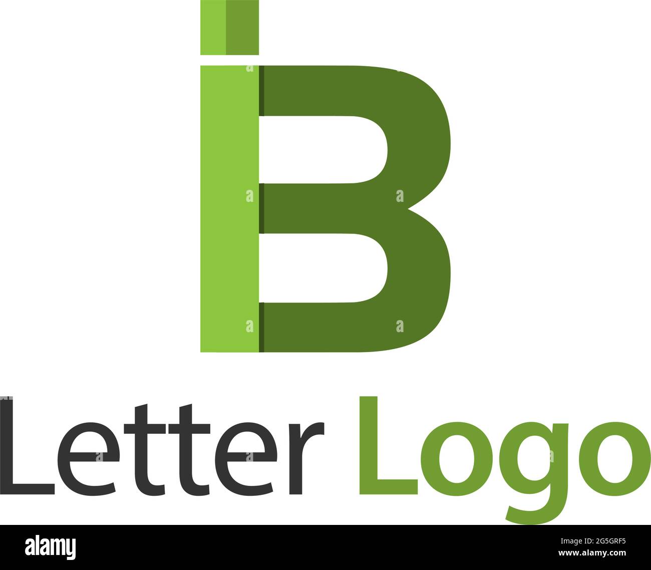 IB Initial stock logo template., modern paper font Stock Vector Image ...