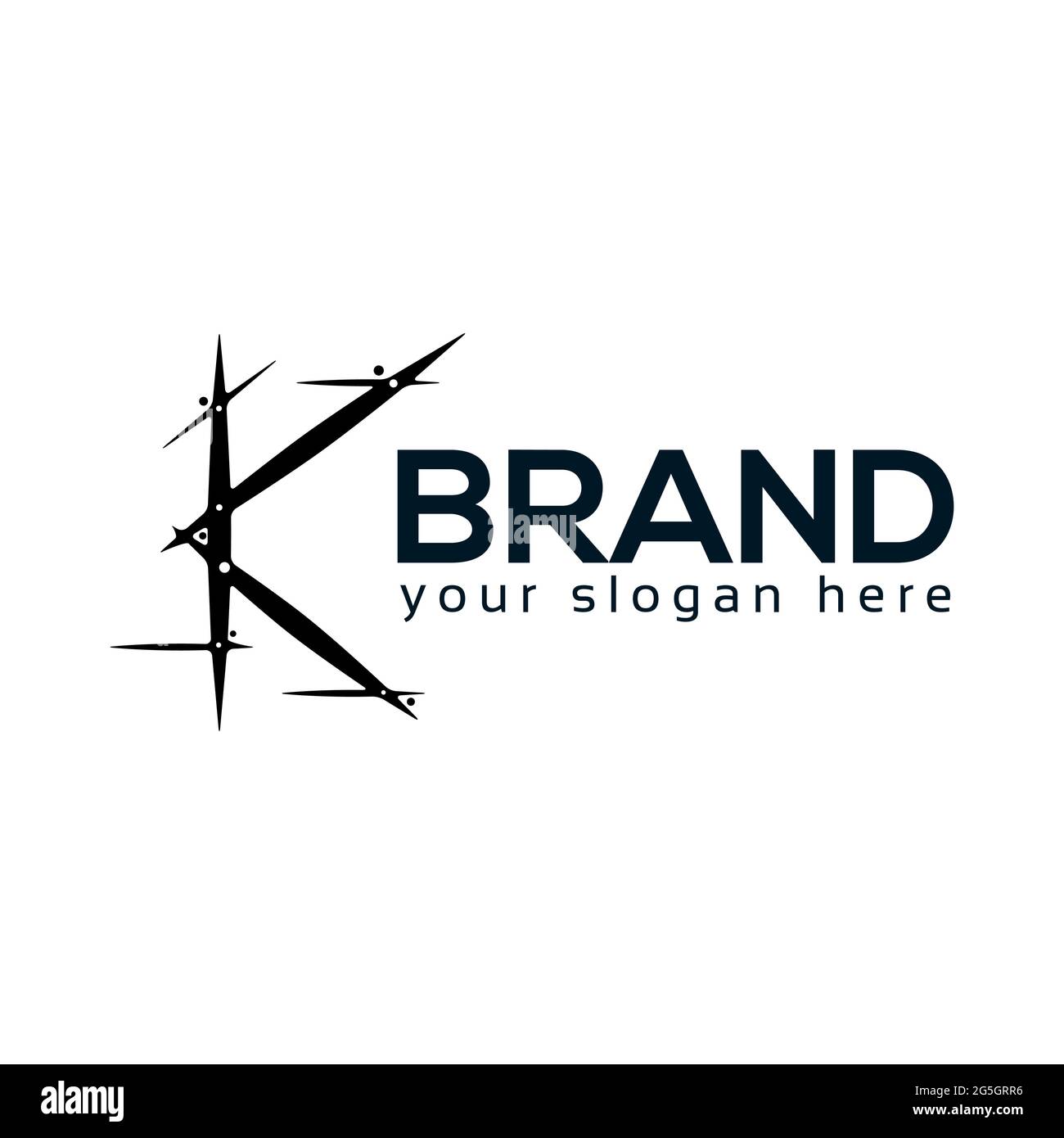 Abstract K Logo. flat design. Vector Illustration on white background ...