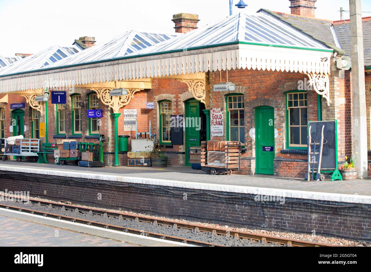 Sheringham station on the North Norfolk Railway line on the North ...