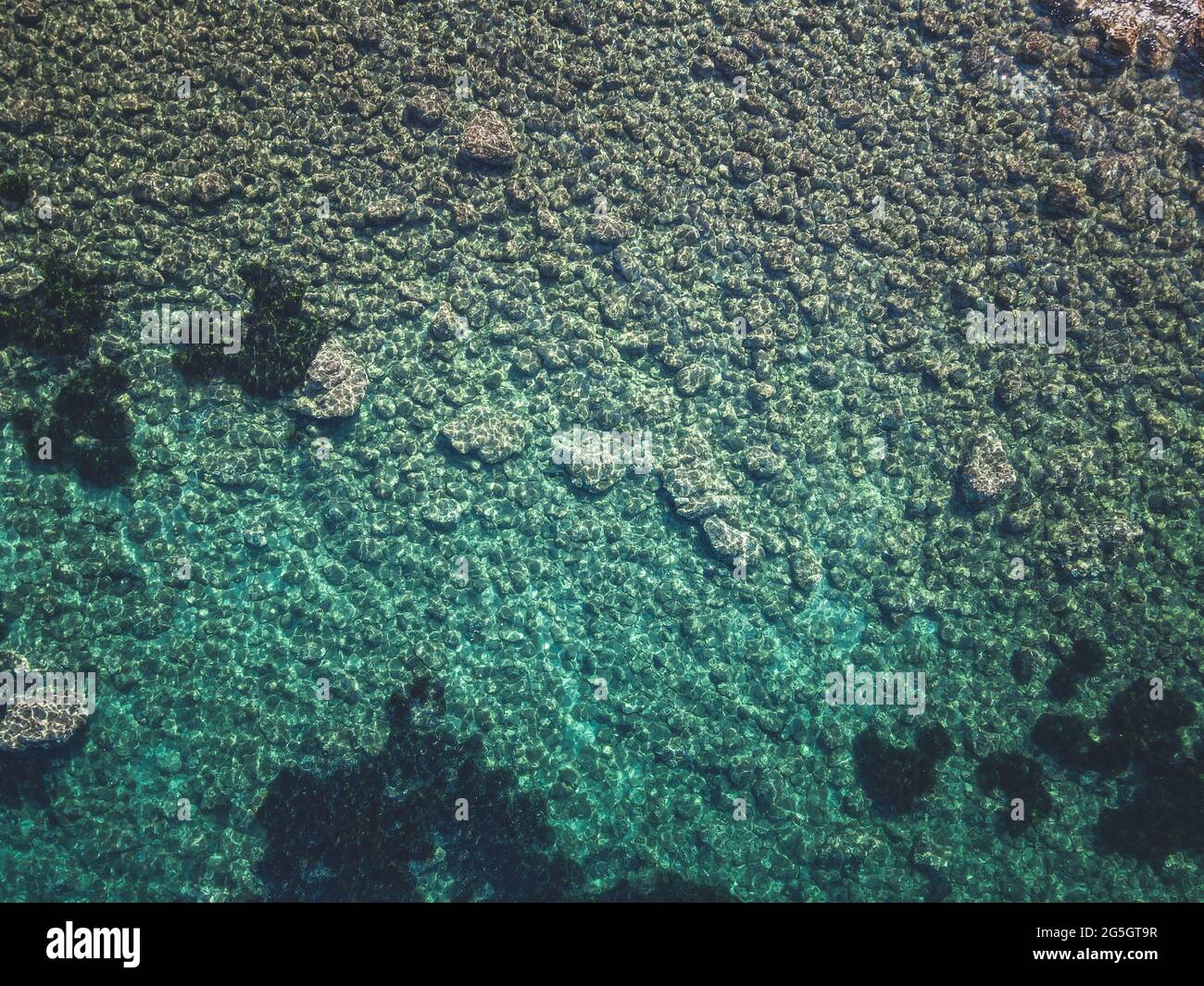 An aerial top view of coral reef - perfect for wallpaper Stock Photo ...