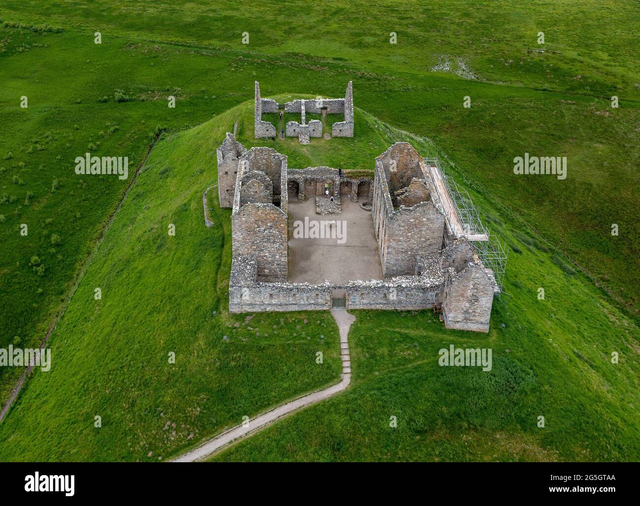 Aerial view of Ruthven Barracks, Kingussie, Scotland Stock Photo - Alamy