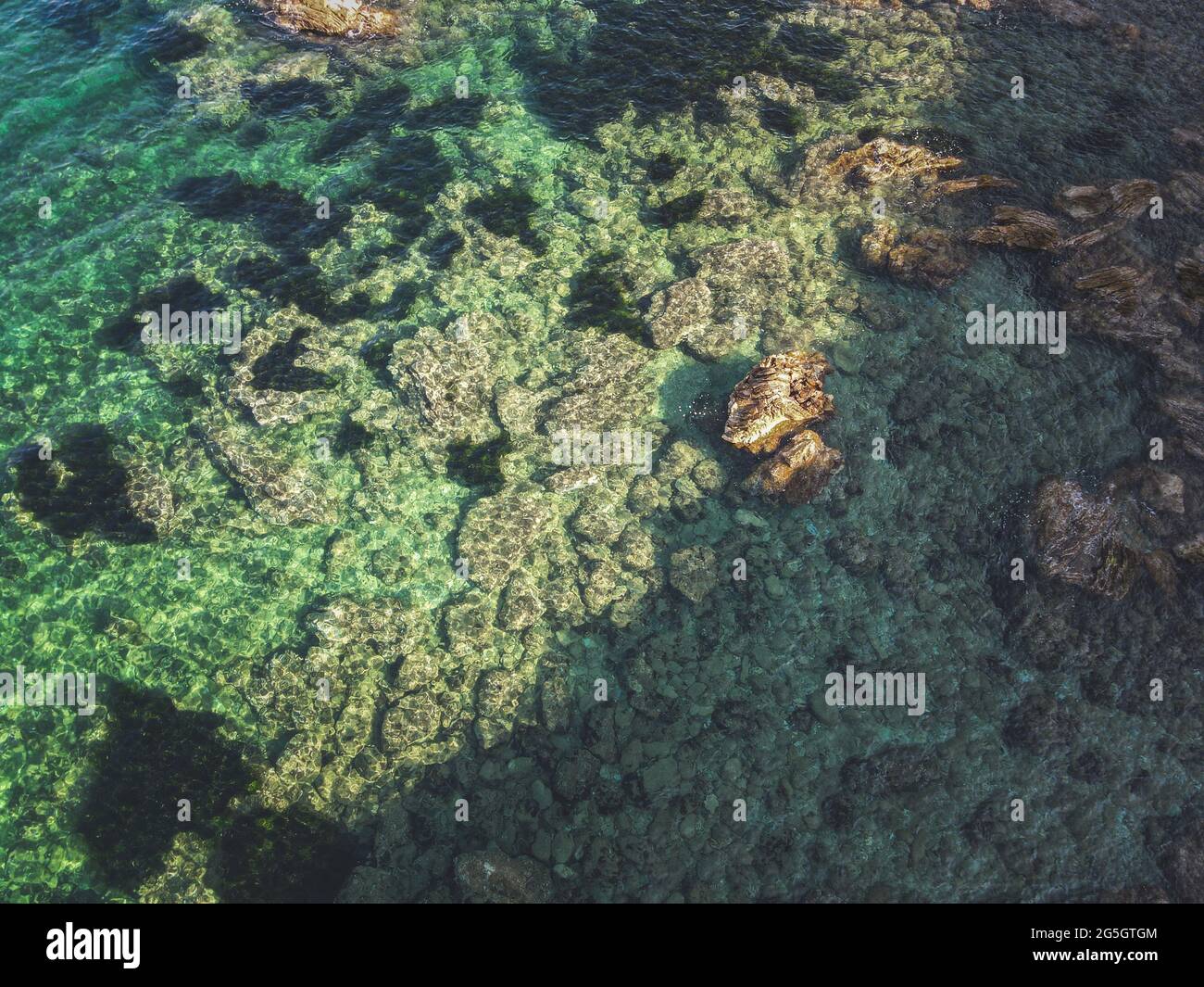 An aerial top view of coral reef - perfect for wallpaper Stock Photo ...