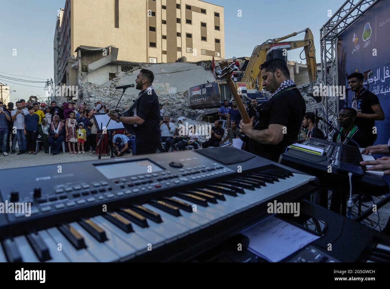 Gaza City, The Gaza Strip, Palestine. 27th June, 2021. Musicians ...