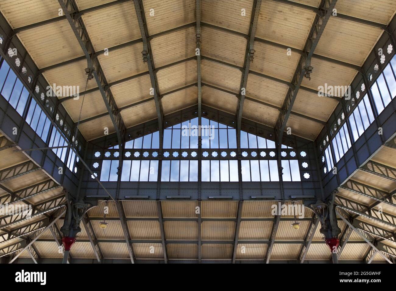 Interior of an old market Stock Photo - Alamy