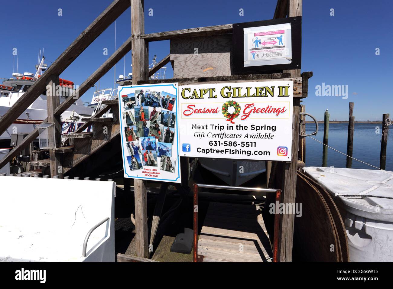 Charter fishing boats Captree State Park Long Island New York Stock ...
