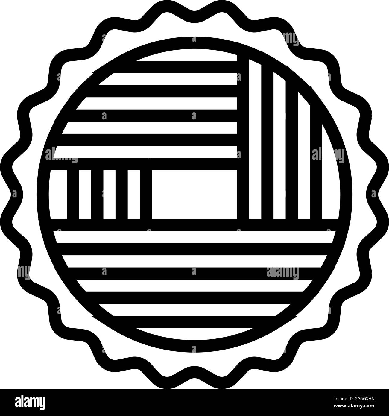 Lumberjack chopping wood line icon hi-res stock photography and images ...