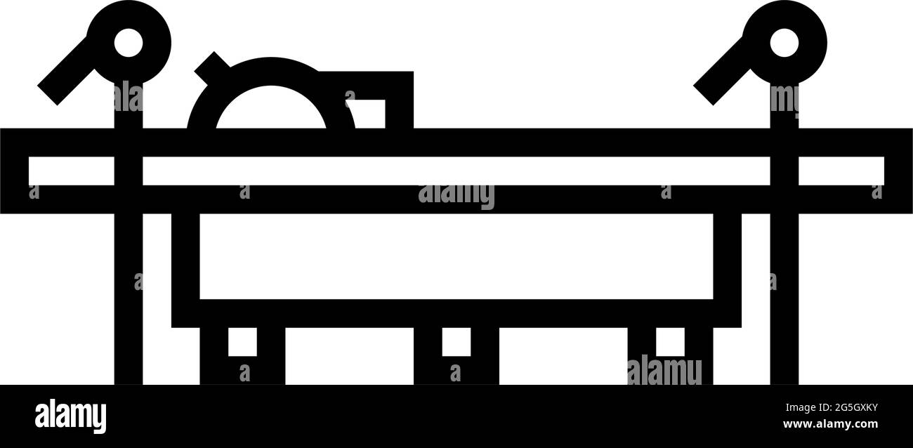 saw for cut tree timber line icon vector illustration Stock Vector ...