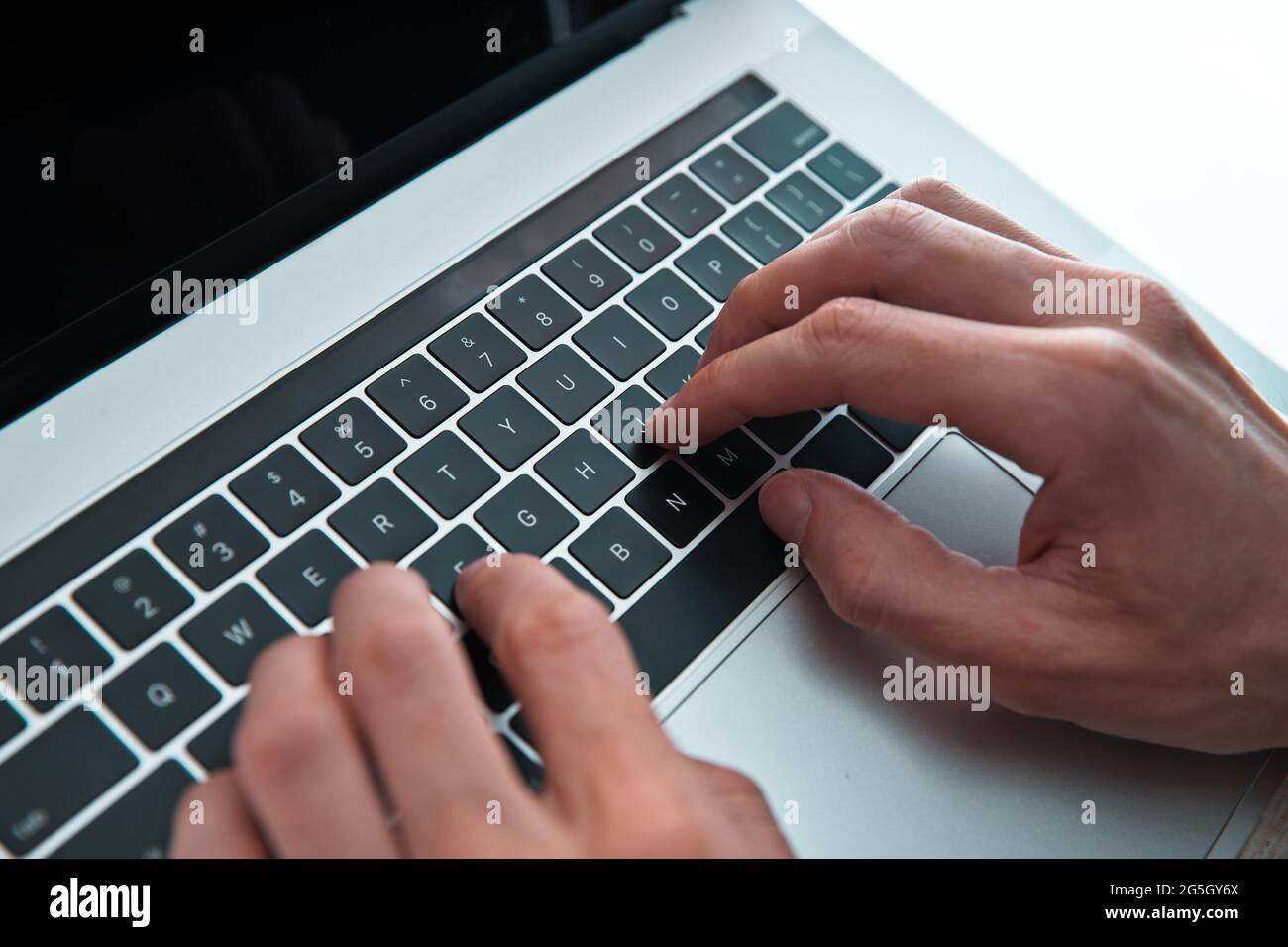 Man pressing enter hi-res stock photography and images - Alamy