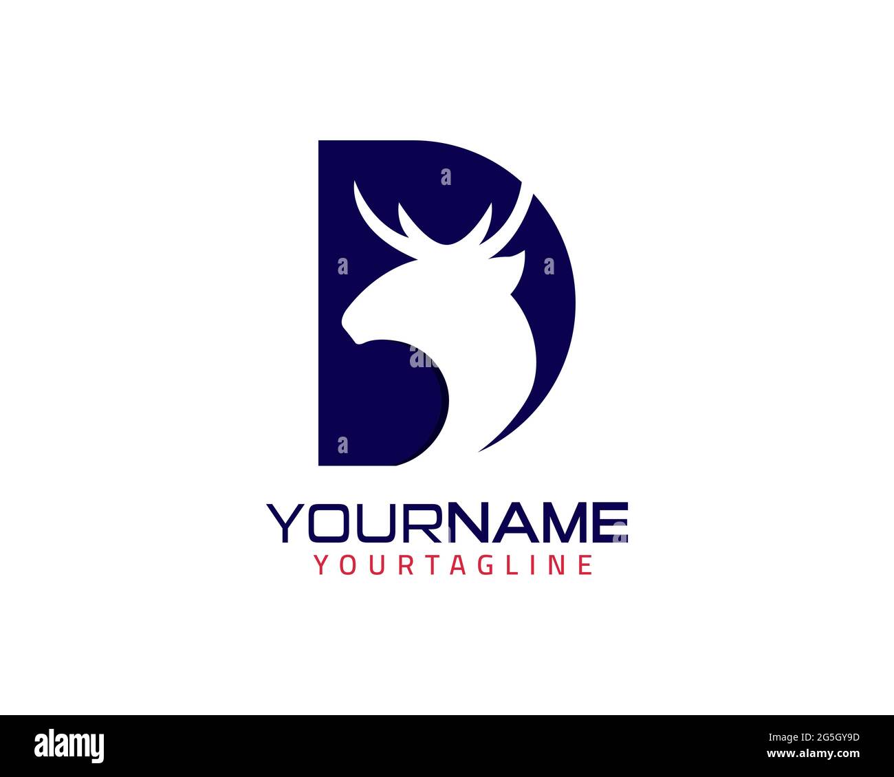 Deer d logo Stock Vector Images - Alamy