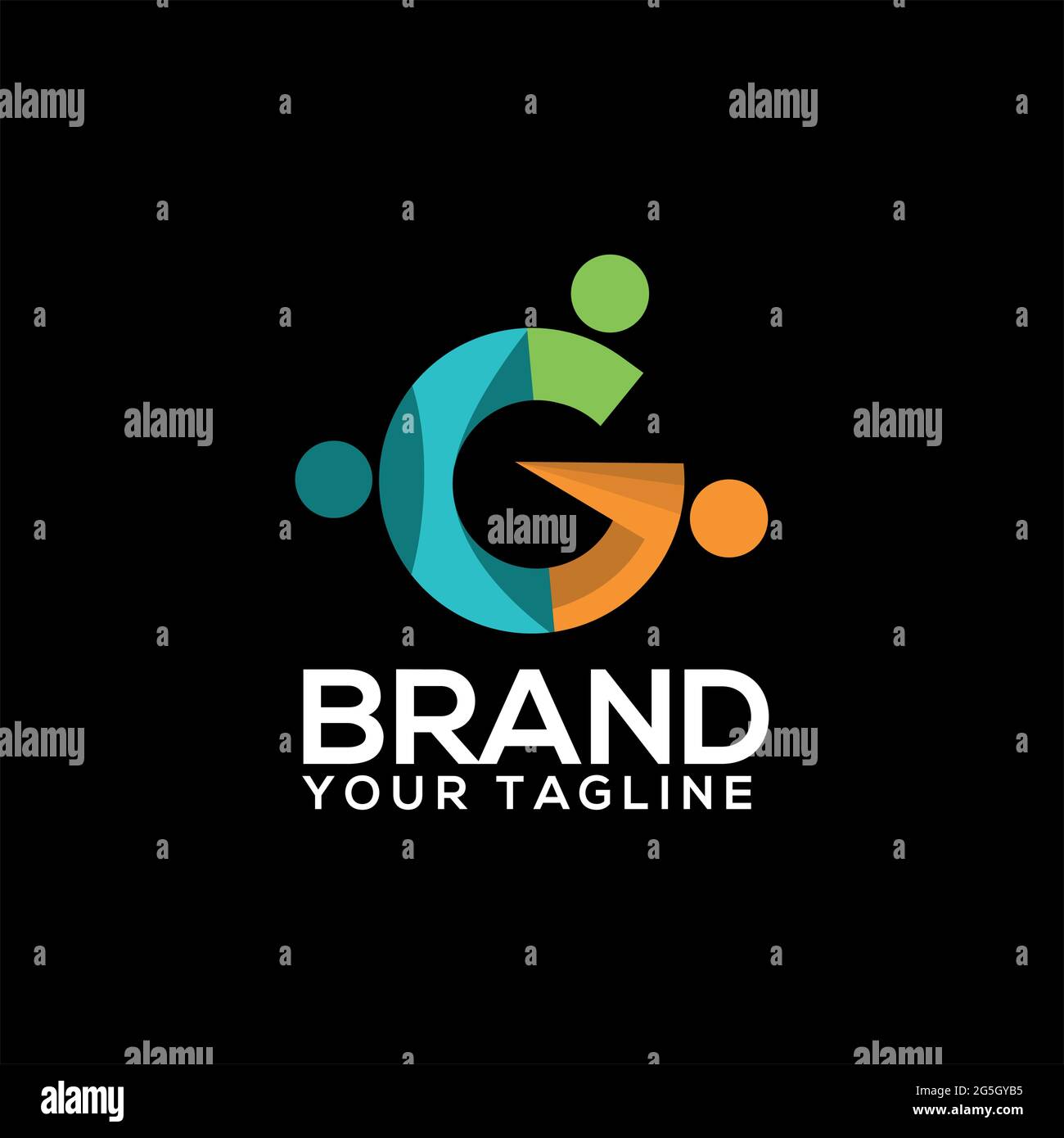 People Letter g Logo. Vector Illustration on white background Stock ...