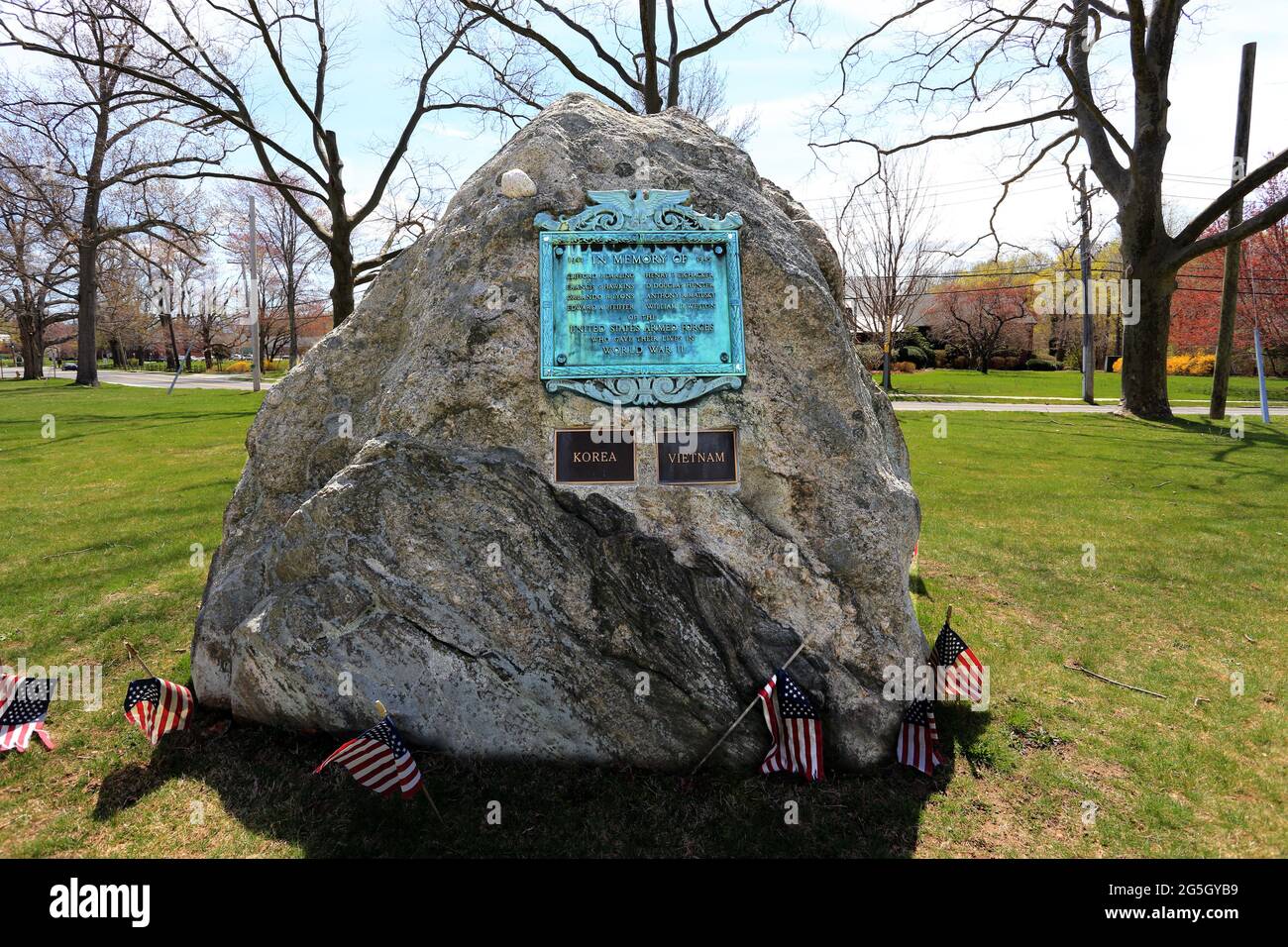 War memorial Setauket Long Island New York Stock Photo - Alamy