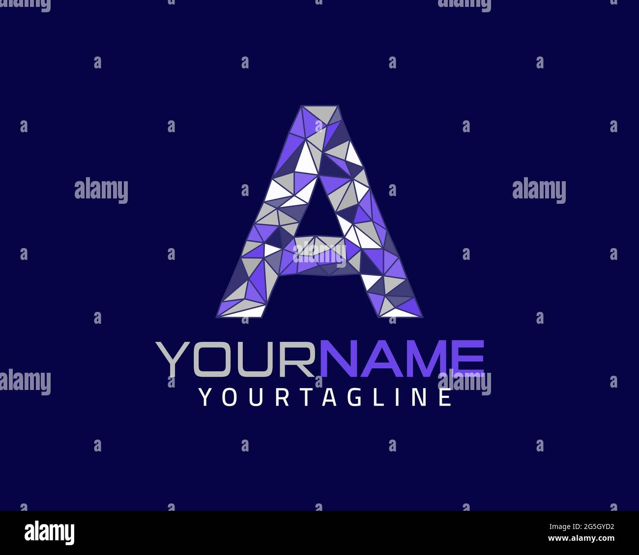 Unique modern geometric creative elegant letter A logo template. Vector ...