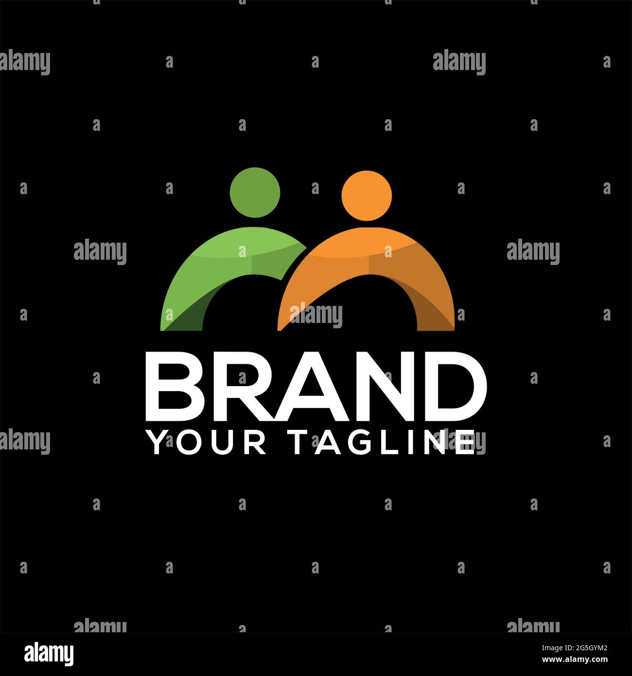People Letter m Logo. Vector Illustration on white background Stock ...