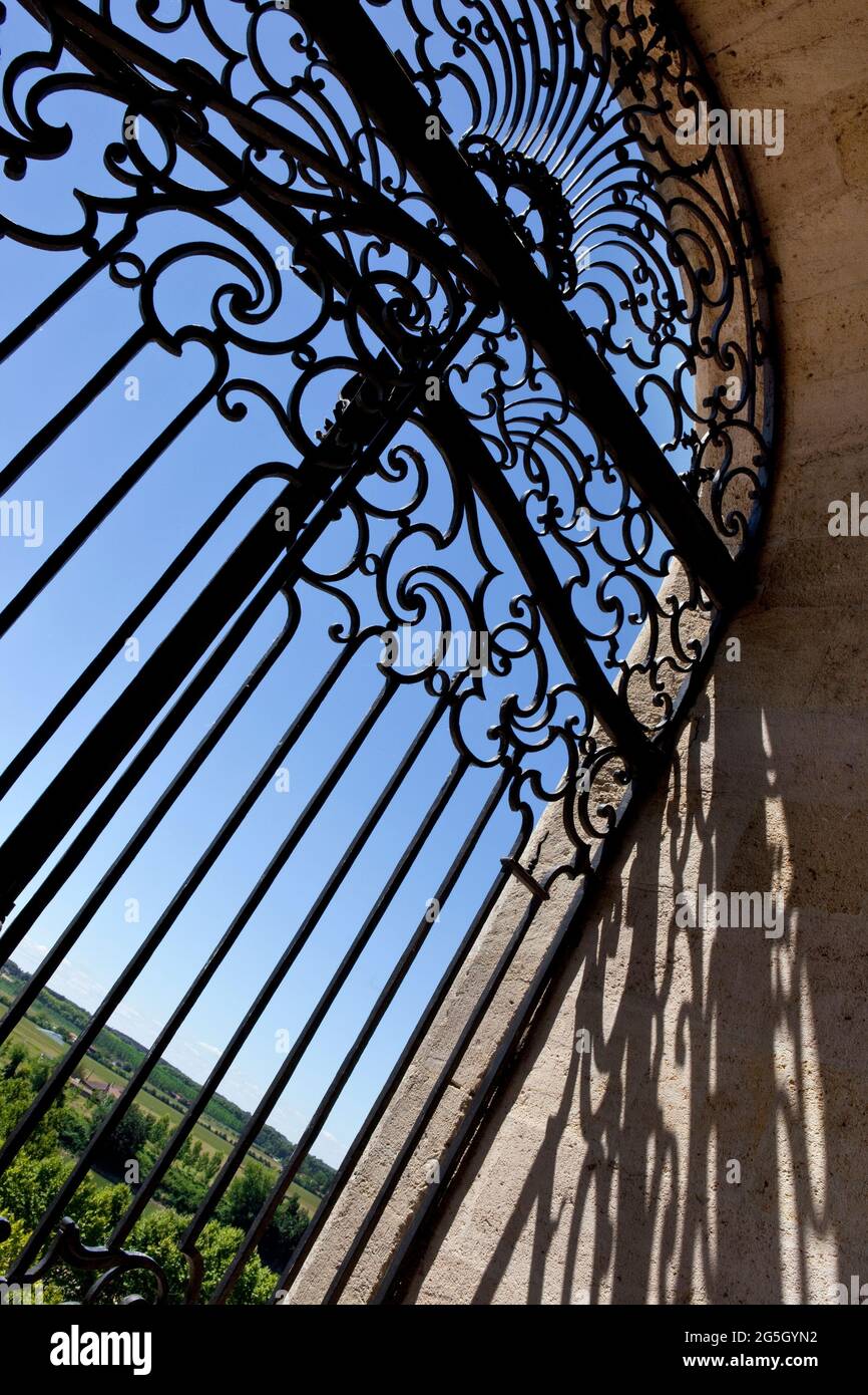 Old rought iron gate facing the countryside Stock Photo - Alamy