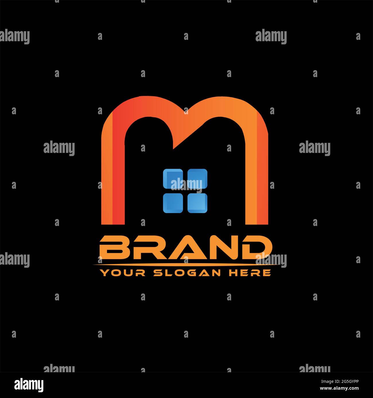 House Letter m Logo. Vector Illustration Stock Vector Image & Art - Alamy
