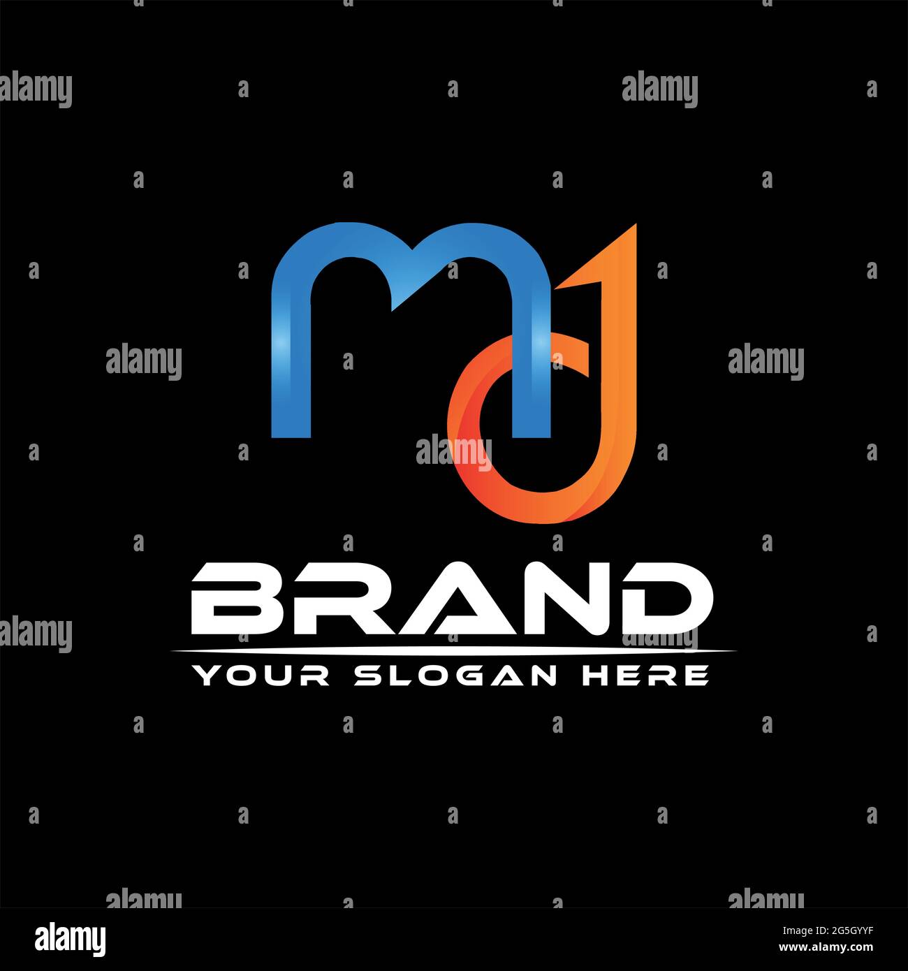 Letter MD with number one Stock Vector Image & Art - Alamy