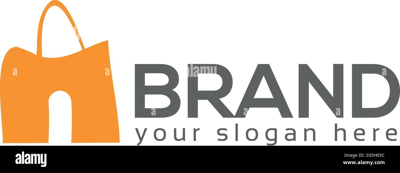 Shopping emblem bag shape hi-res stock photography and images - Alamy