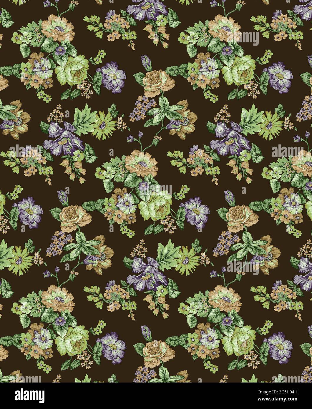 A vertical floral pattern for wallpaper and background Stock Photo - Alamy
