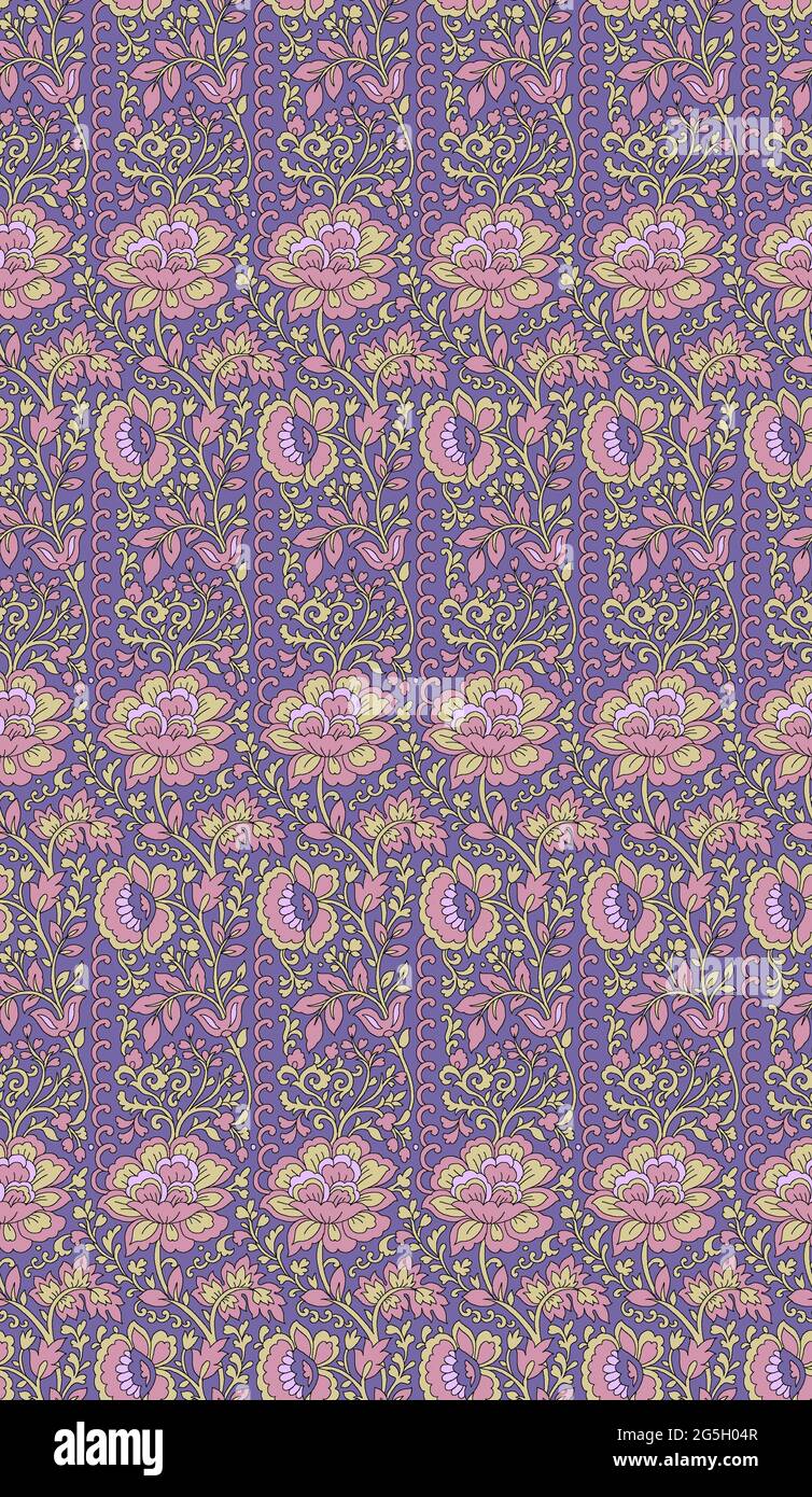 A vertical floral pattern for wallpaper and background Stock Photo - Alamy
