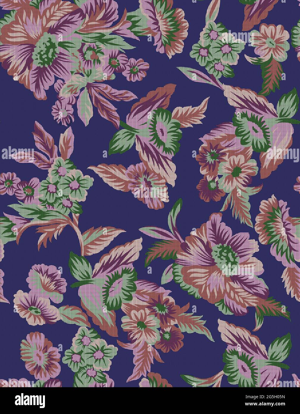 A purple floral pattern for wallpaper and background Stock Photo - Alamy