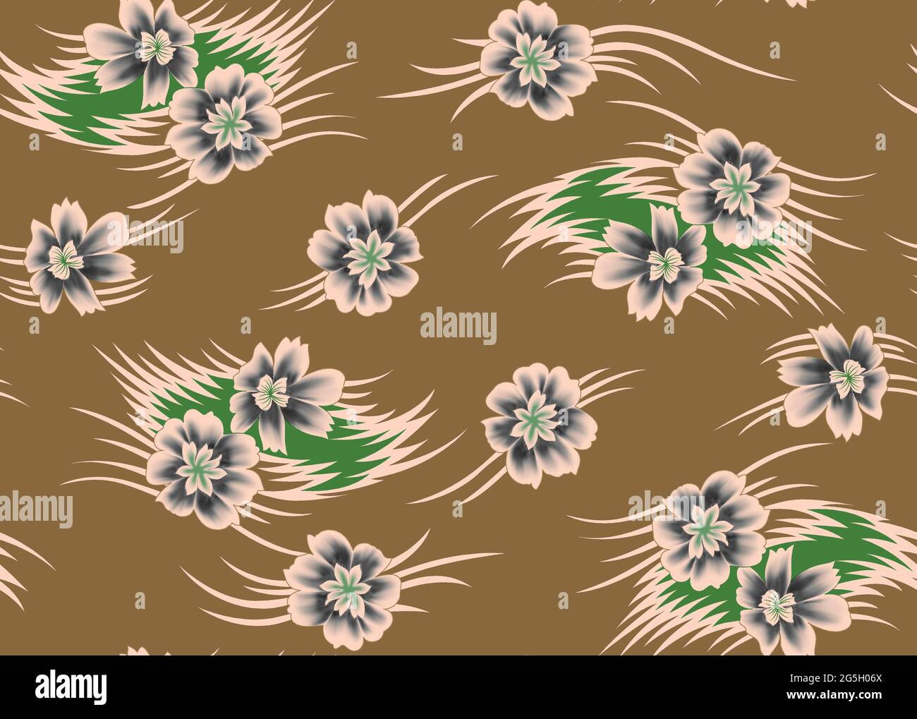 A brown floral pattern for wallpaper and background Stock Photo - Alamy
