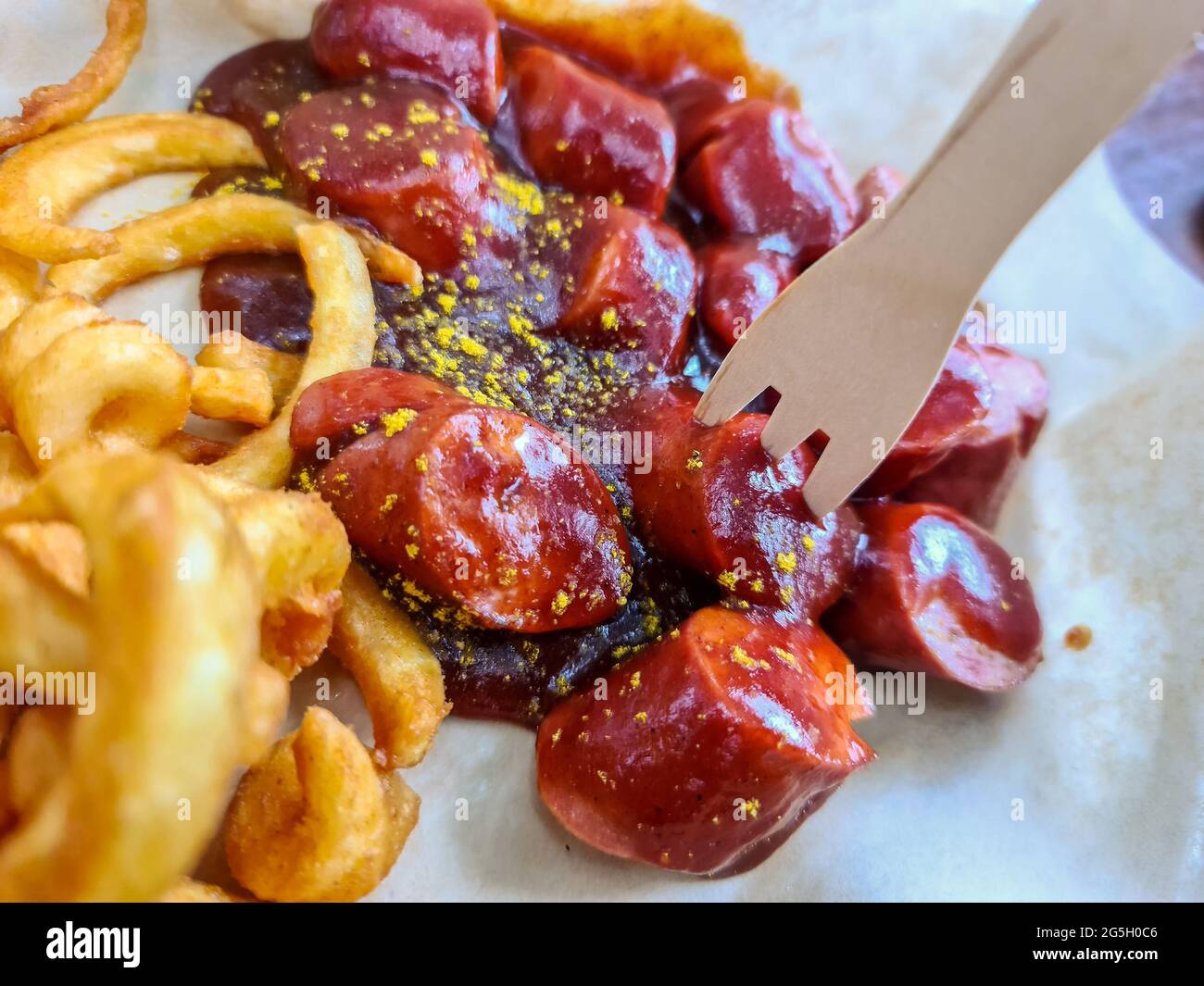 Berlin currywurst on table hi-res stock photography and images - Alamy
