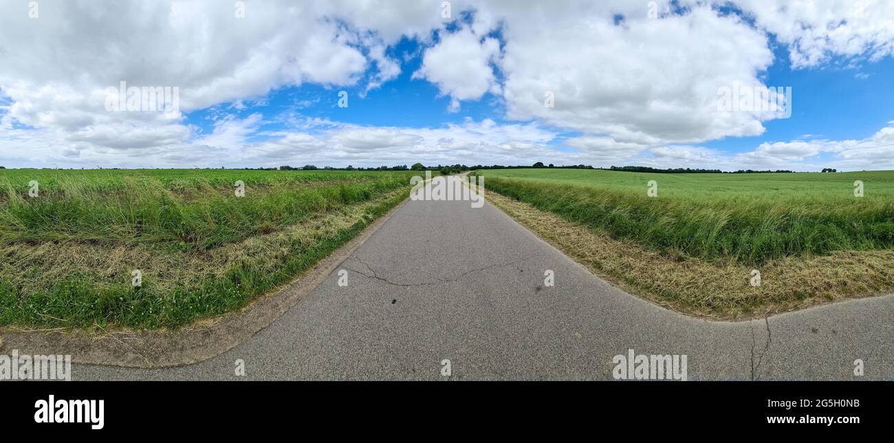 Beautiful high resolution panorama of a northern european country ...