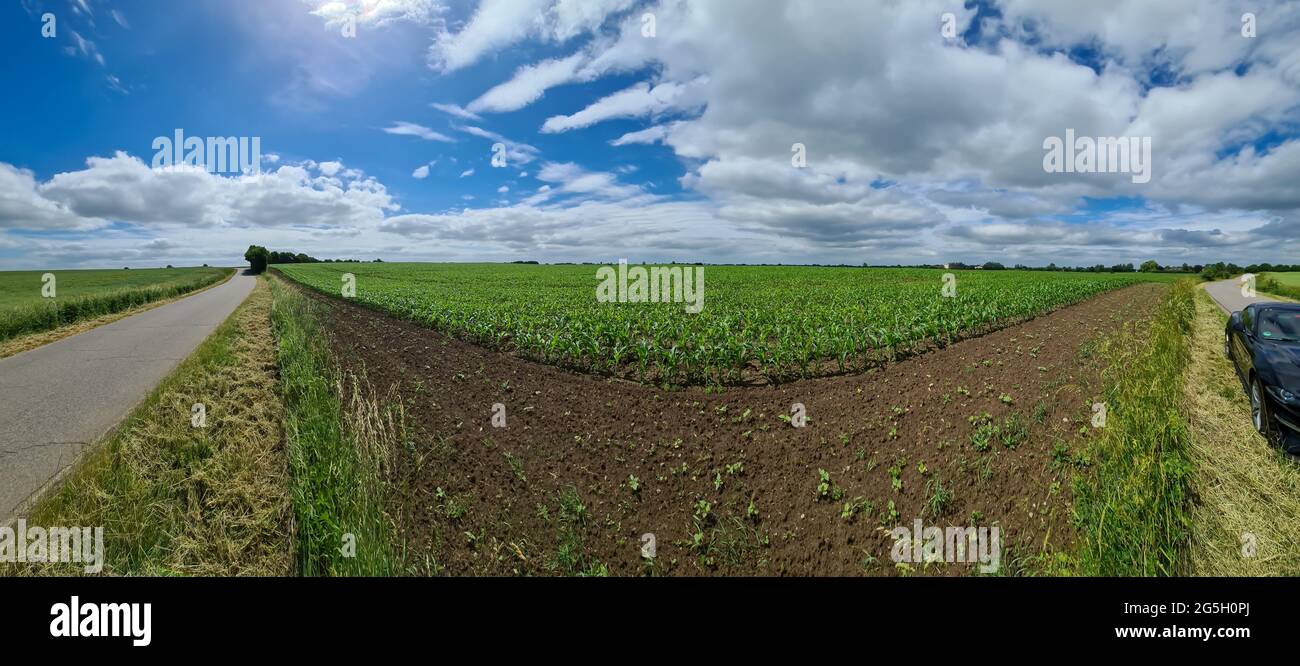 Beautiful high resolution panorama of a northern european country ...