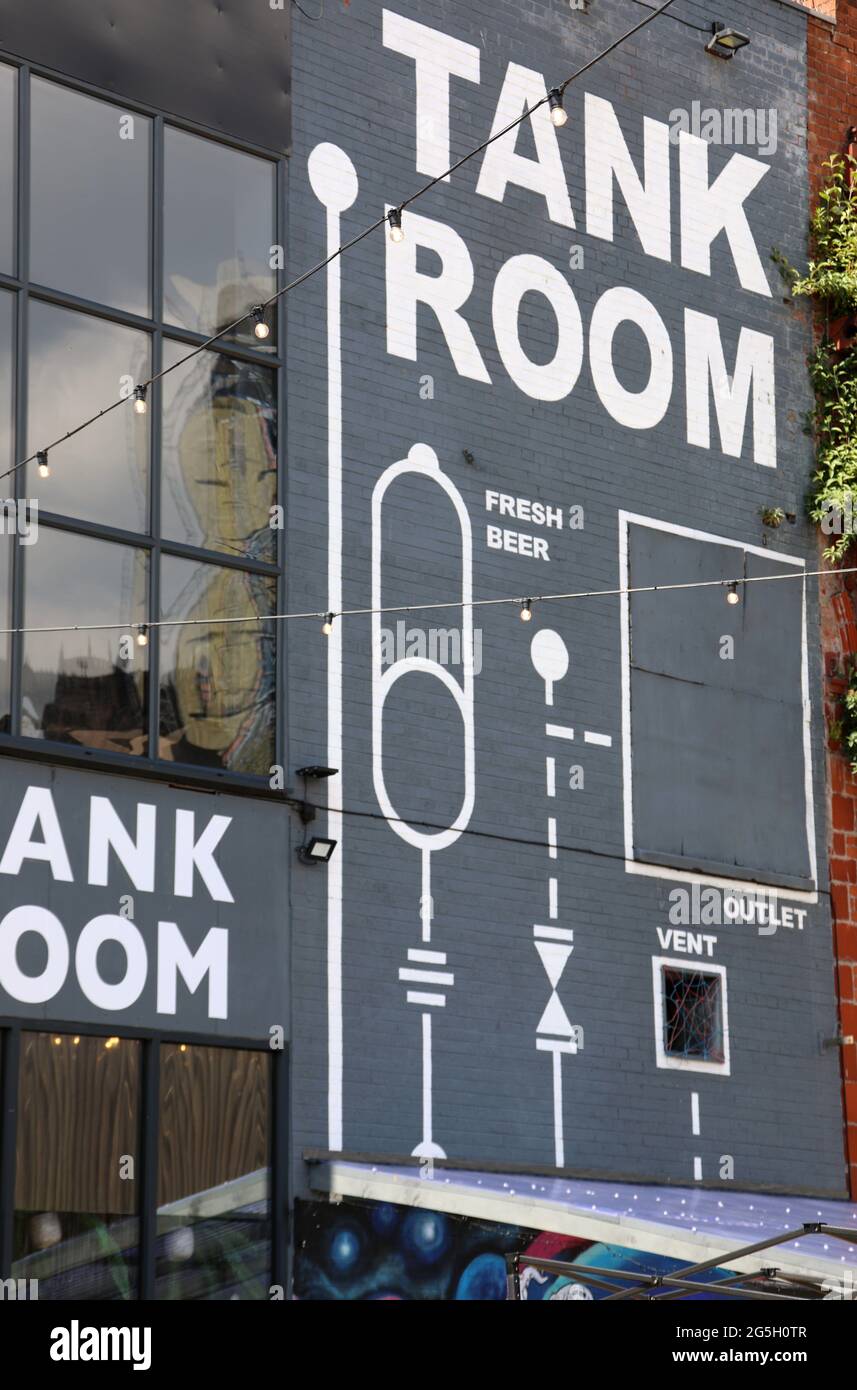 Tank Room at Cains Brewery Village in Liverpool Stock Photo - Alamy