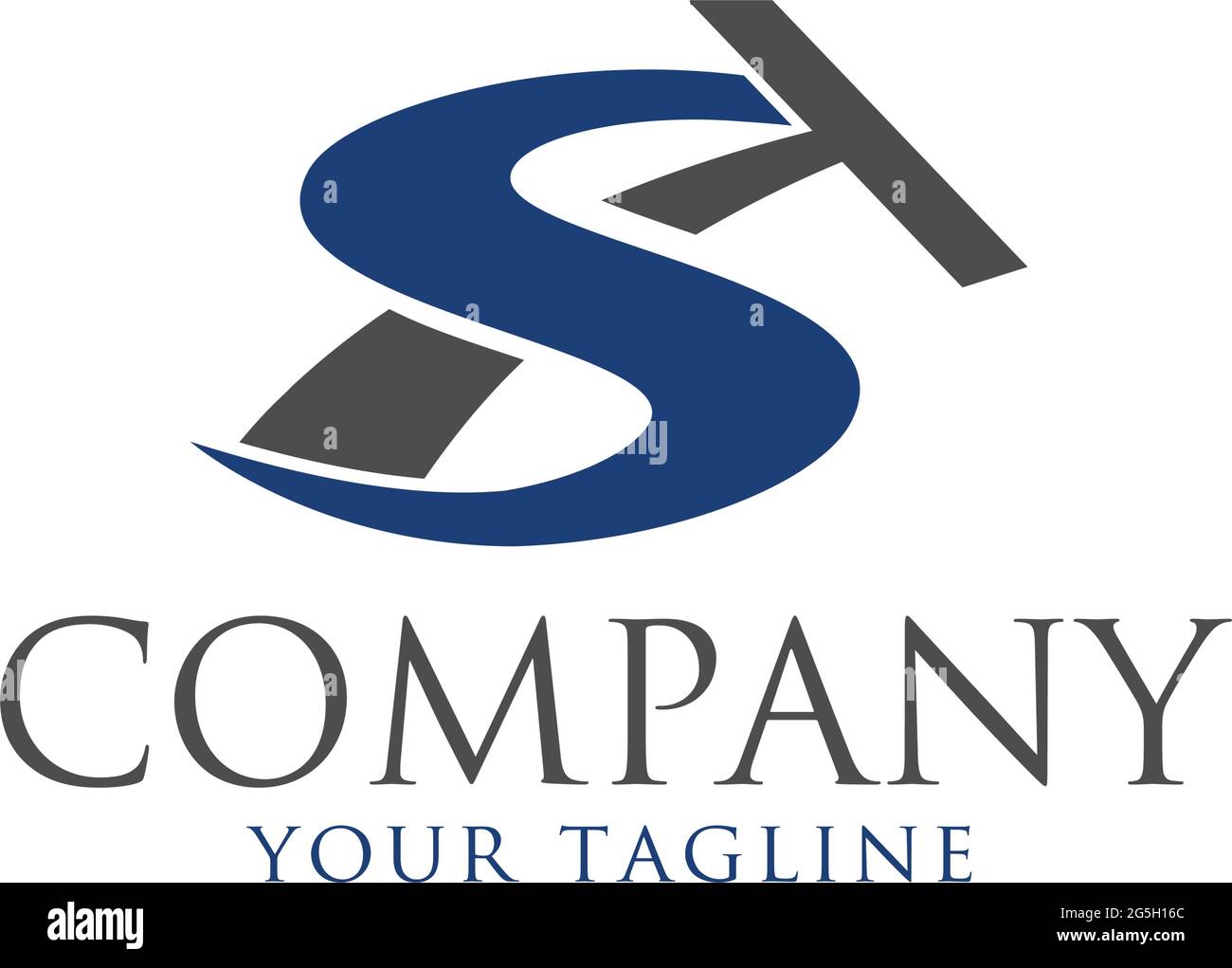 St tech logo Stock Vector Images - Alamy