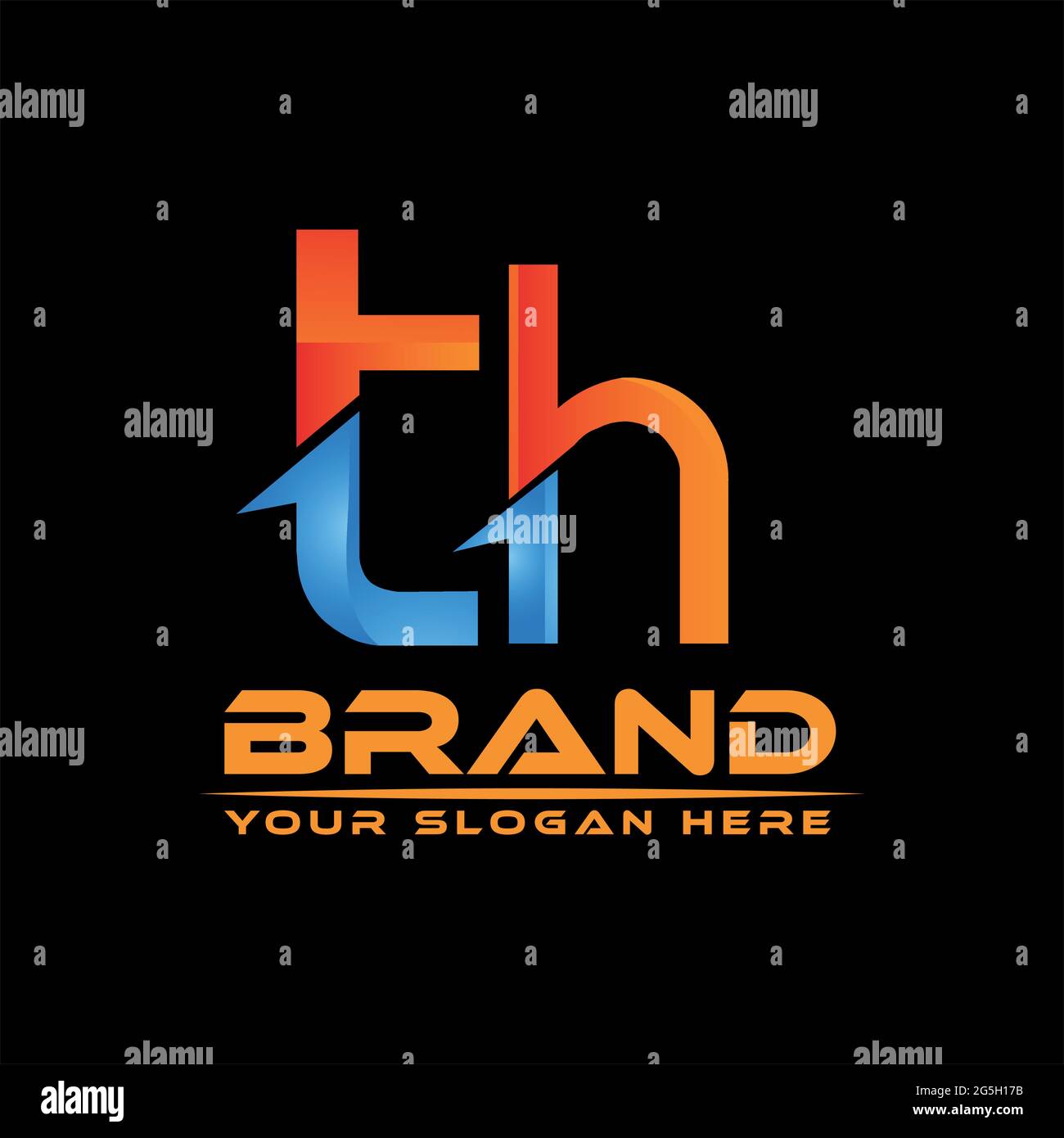 Letter TH with number one Stock Vector Image & Art - Alamy