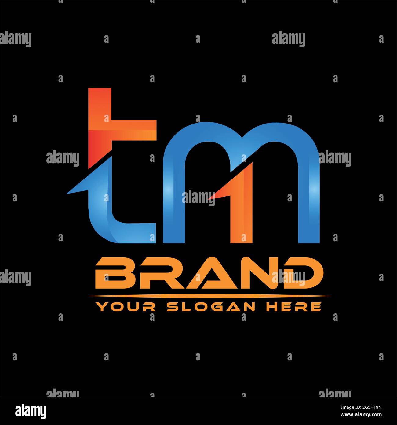 Letter TM with number one Stock Vector Image & Art - Alamy