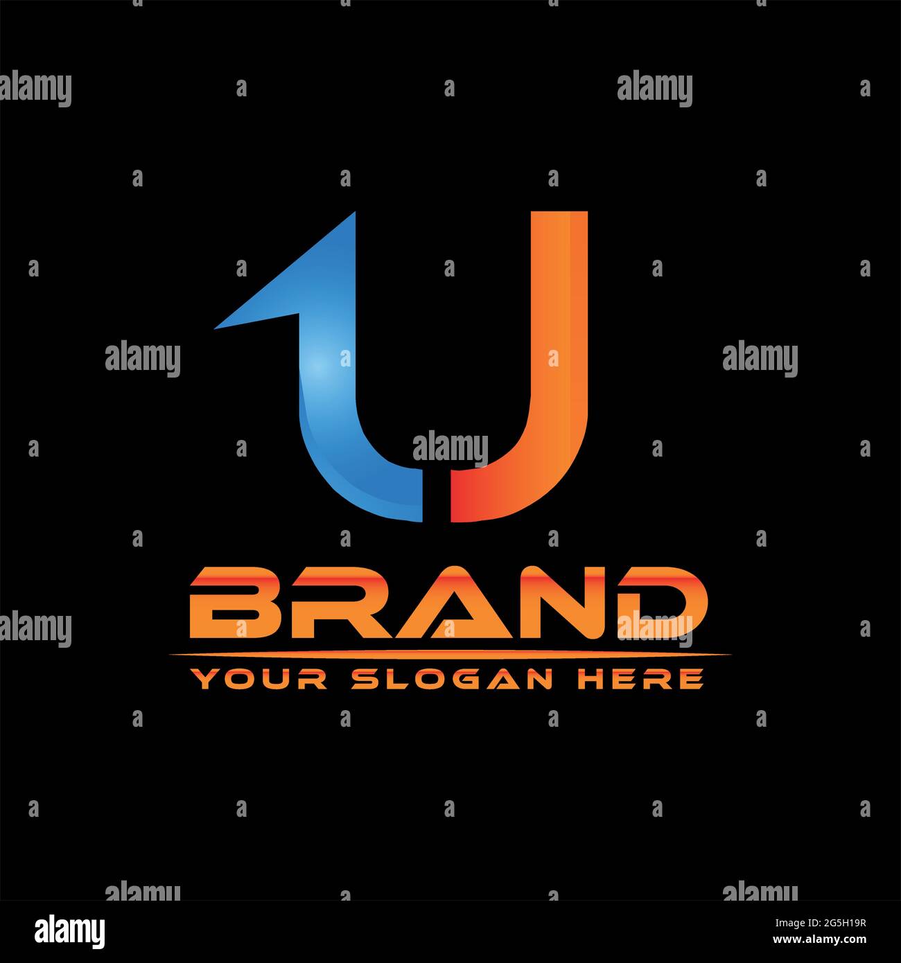 Letter U with number one Stock Vector Image & Art - Alamy