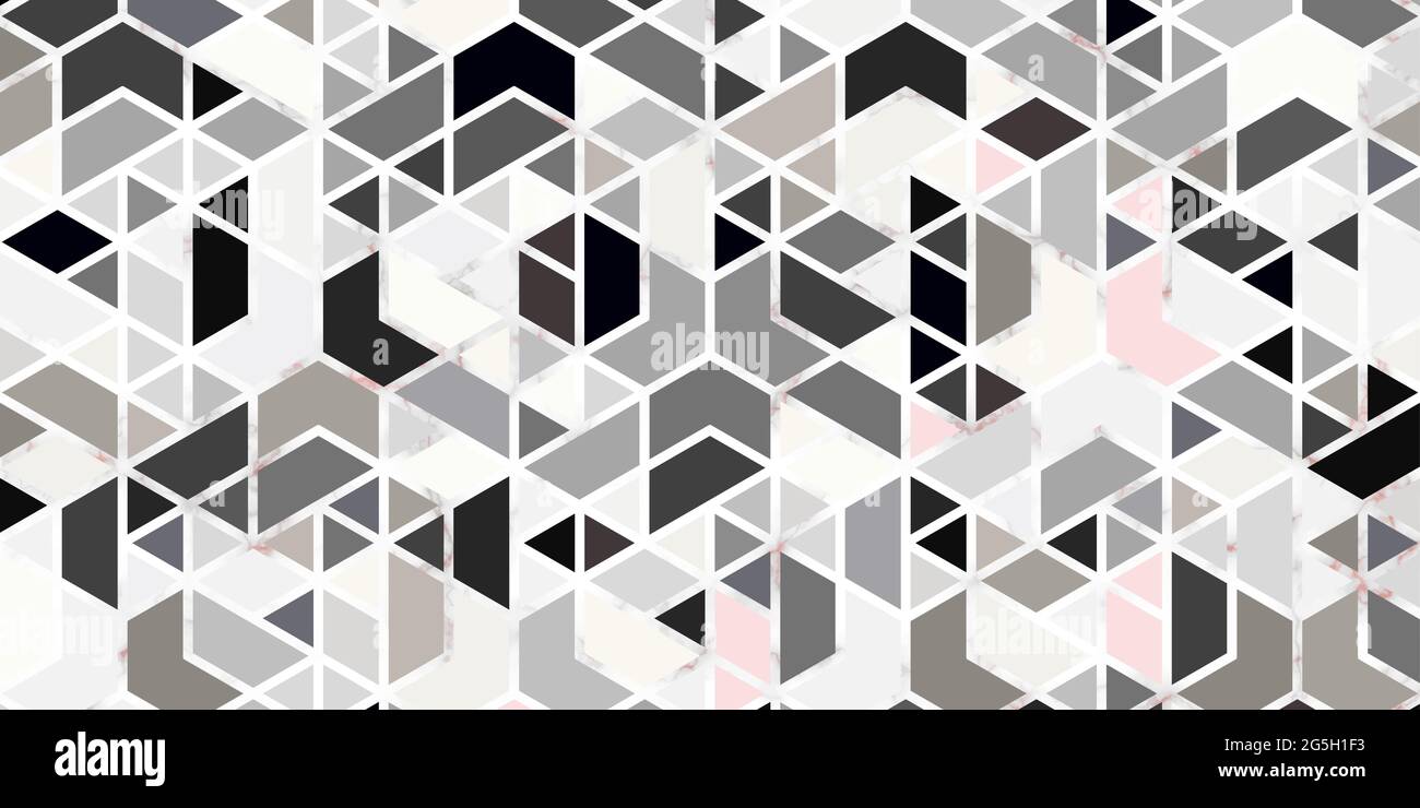 Nordic geometric area seamless pattern modern design with marble line ...